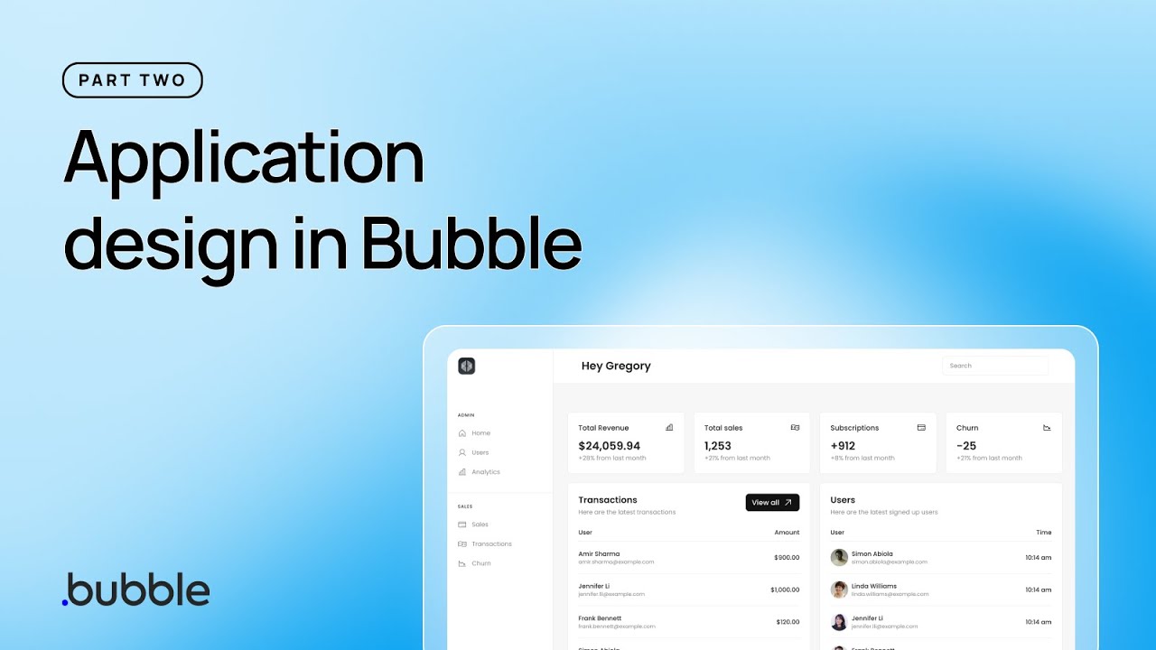 Application design in Bubble: (Design course part 2/2) | Bubble